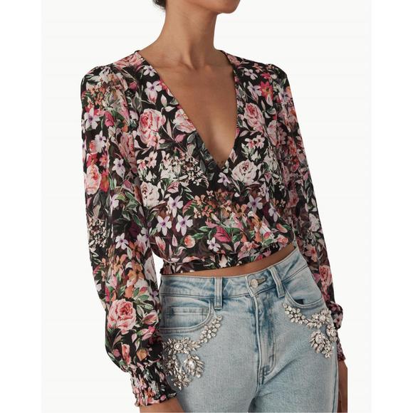 Generation Love | Tops | New Generation Love Avanna Floral Wrap Blouse ...